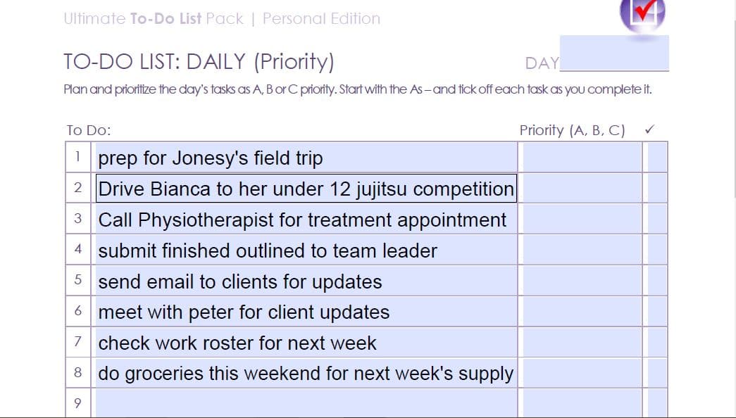 Prioritize Your Tasks To Be in Control Of Your Work and Family Schedule