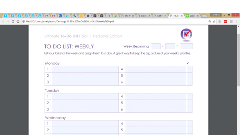 How to Use A Weekly To-Do List To Achieve Goals